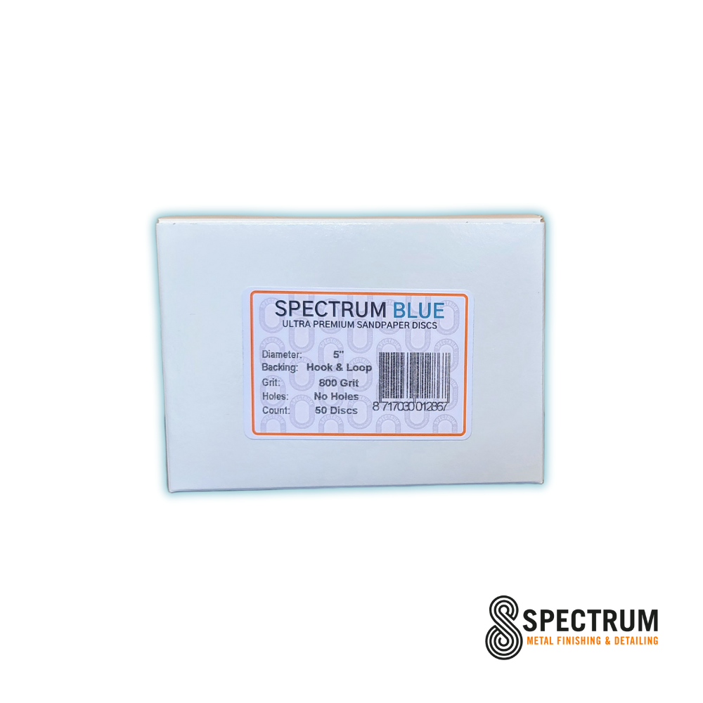 Spectrum Blue Ultra Premium 800 Grit Hook & Loop Sandpaper Discs (3", 5 ...